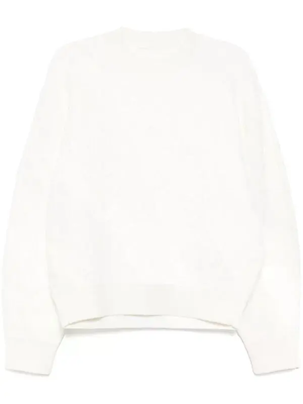 CROQUIS Jacquard Long-sleeve Jumper - White