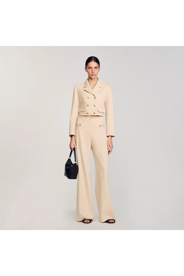 Sandro Wool-blend Twill Suit Trousers