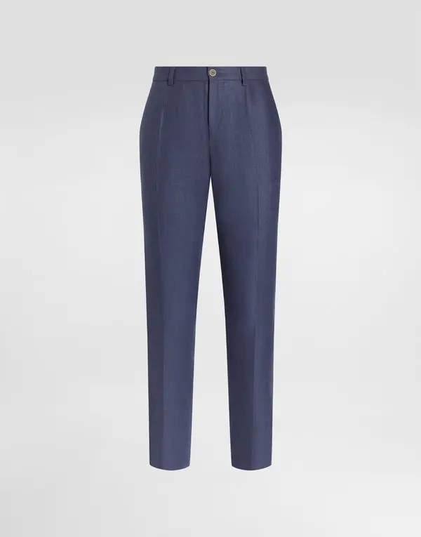 Dolce & Gabbana Tailored Linen Pants - Blue