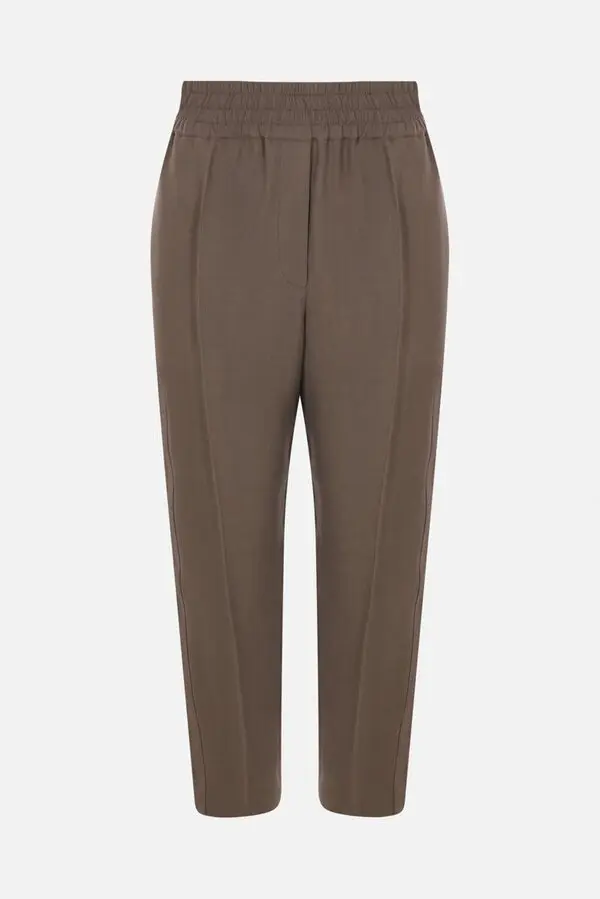 Brunello Cucinelli Cotton Pants In Brown - 27% Off
