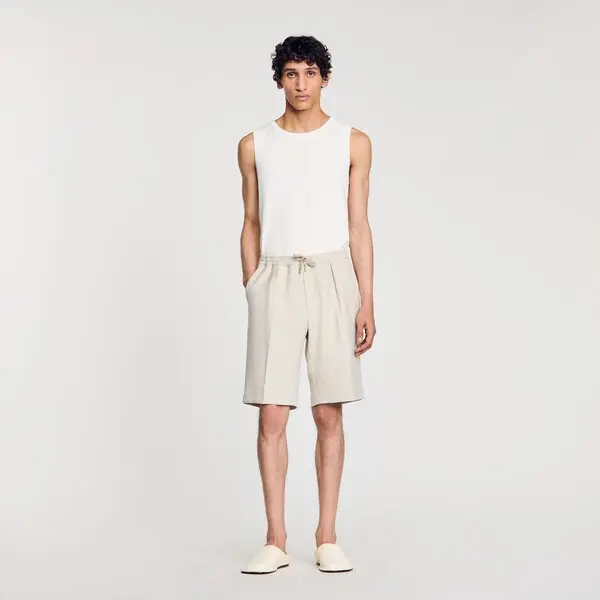 Sandro Jersey Bermuda Shorts - Aluminum