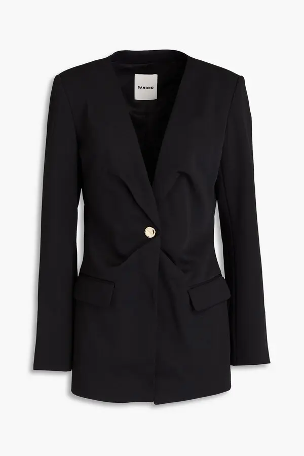 Sandro Pleated Twill Blazer