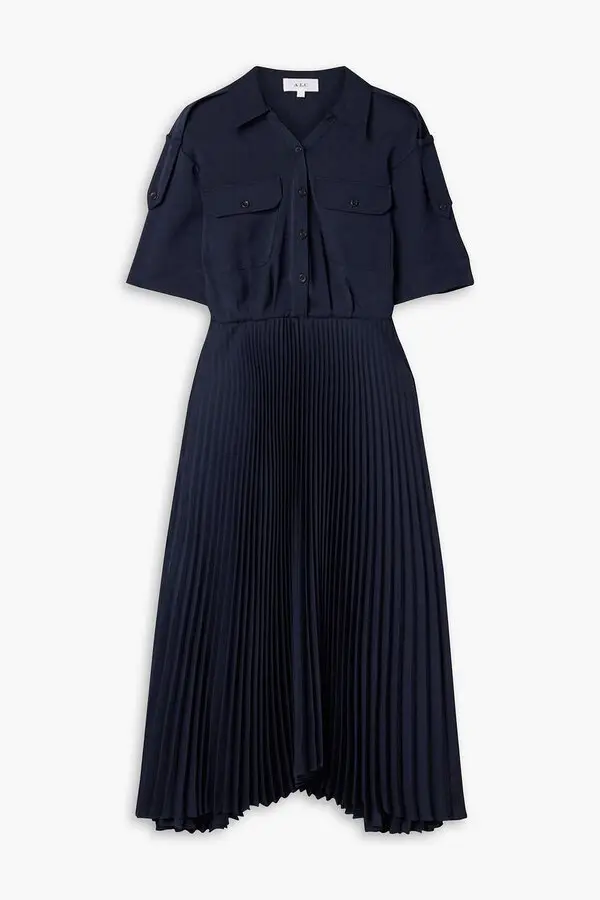 A.L.C. Liam Pleated Jersey Midi Dress