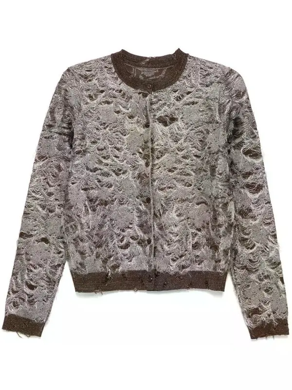 JNBY Rounded-collar Cardigan - Brown