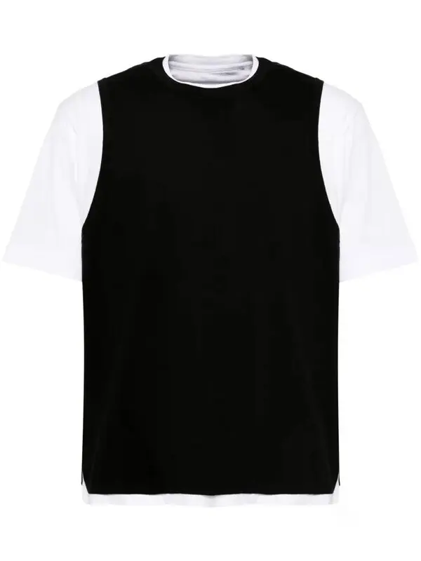 CROQUIS Panelled T-shirt - Black