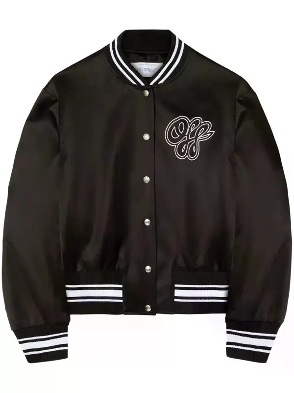 Off-White Satin Bomber Jacket