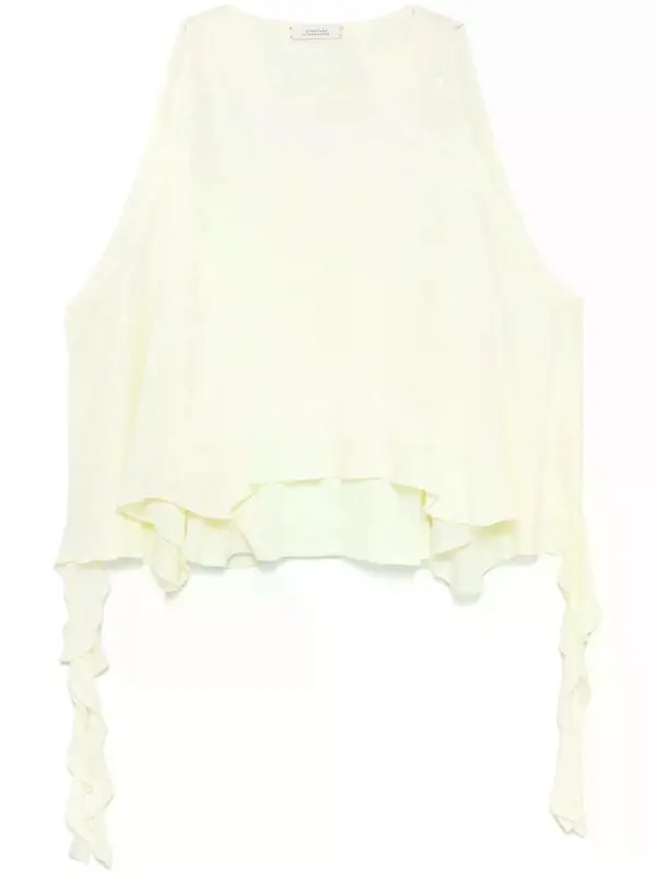 Dorothee Schumacher Ruffled Sleeveless Top - Yellow