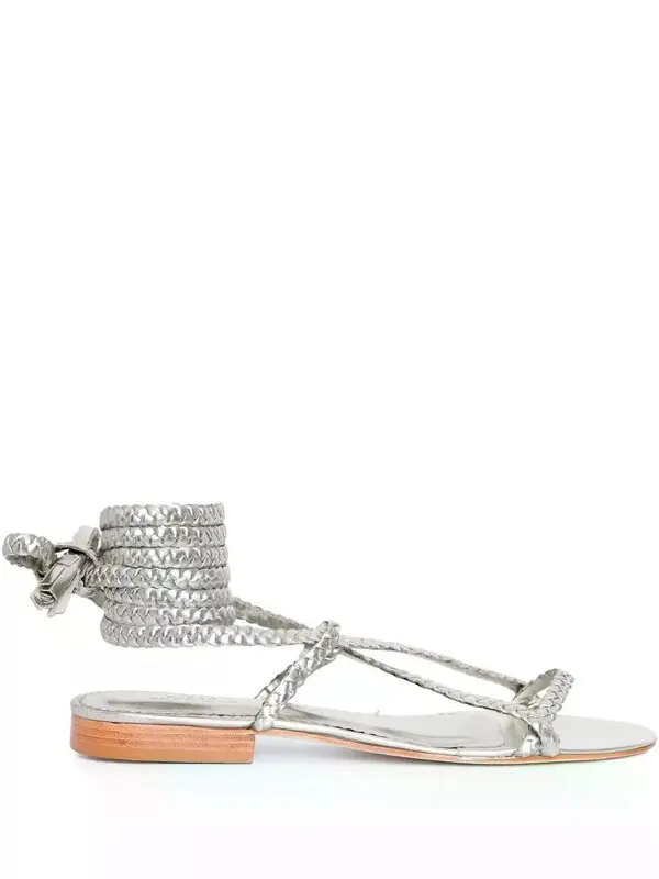 STUDIO CHOFAKIAN Tresse Sandals - Silver