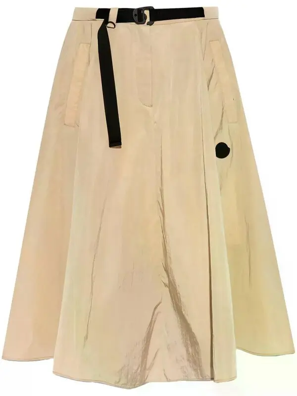 Moncler Belted Midi Skirt - Neutrals