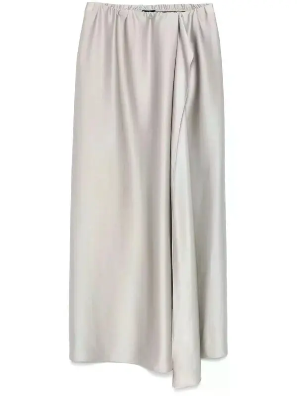 Giorgio Armani Silk Maxi Skirt - Grey