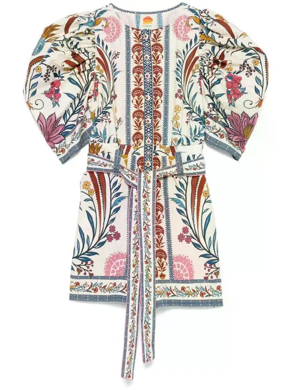 Farm Rio Romantic Playsuit - Neutrals