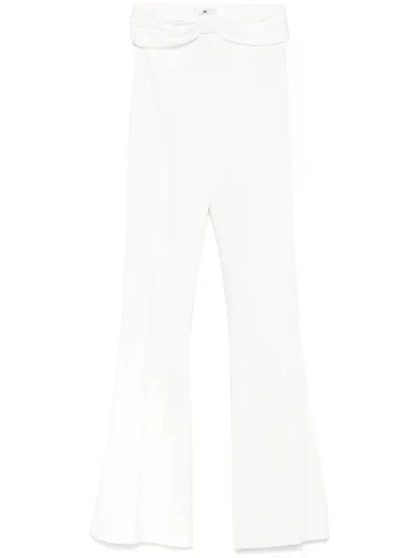 Elisabetta Franchi Satin-bow Crepe Trousers