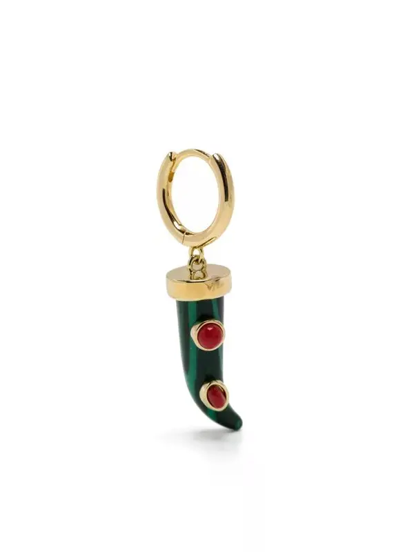 ESHVI Fang Single Earring - Green