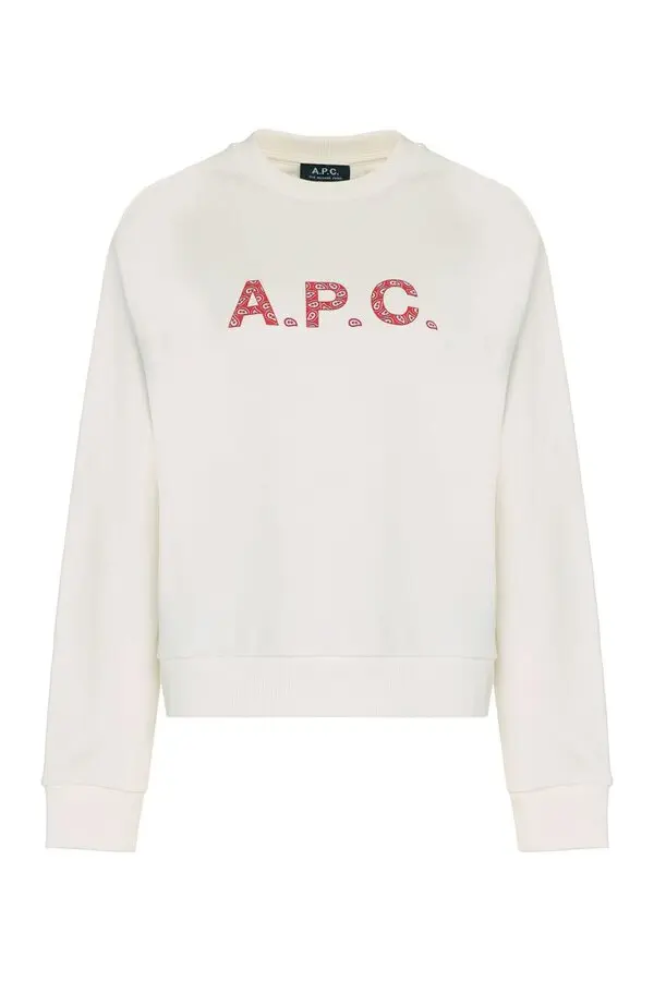 A.p.c. Patty Cotton Crew-neck Sweatshirt - White