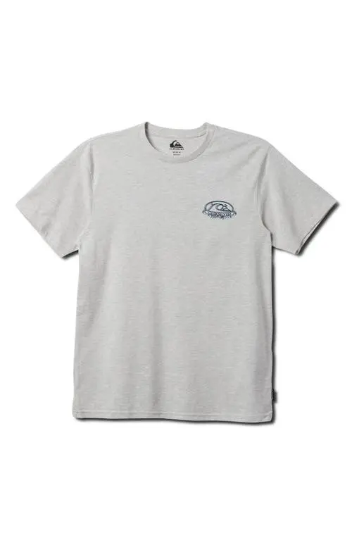 Quiksilver Breezework Mod Graphic T-shirt - Silver White Heather