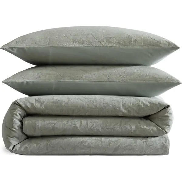Calvin Klein Branching Leaves Duvet Cover & Sham Set - Moss