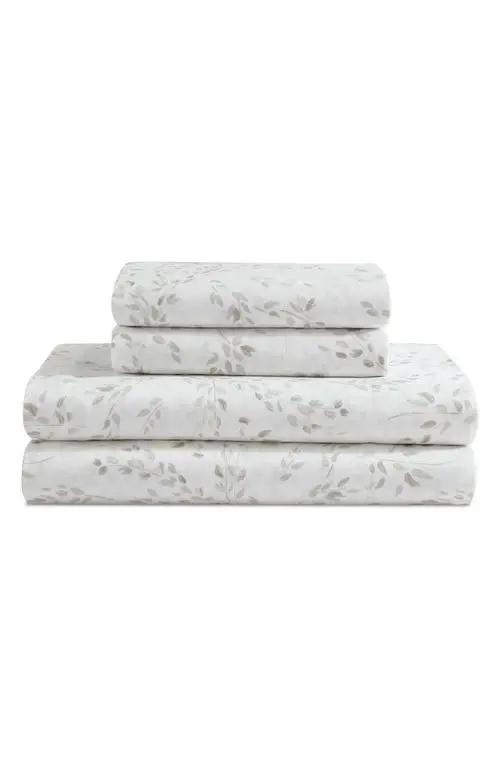 Calvin Klein Airy Botanical 300 Thread Count Sateen Sheet Set - Beige