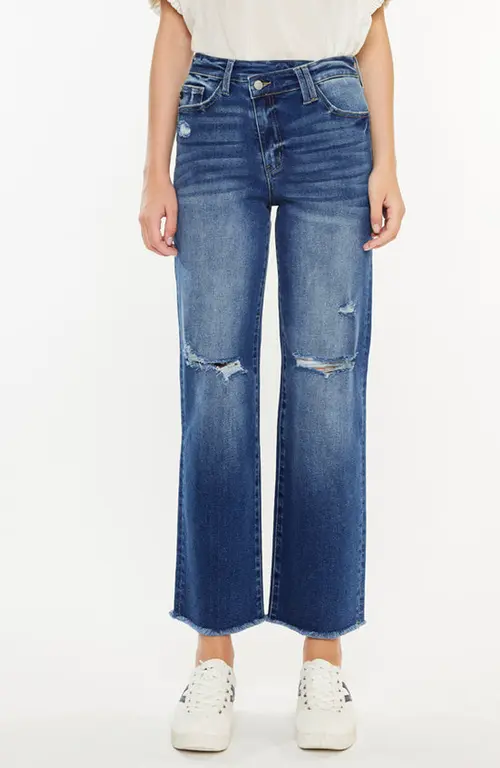KANCAN Mollie High Rise 90's Criss Cross Jeans