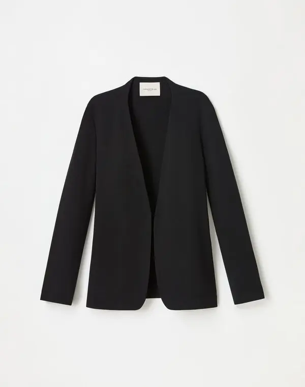 Lafayette 148 New York Wool-viscose Crepe Cardigan Jacket