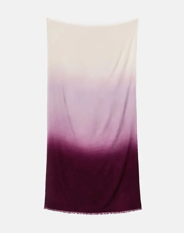 Lafayette 148 New York Hand Dip Dyed Sequin Wool Shawl - Violet Ash Multi