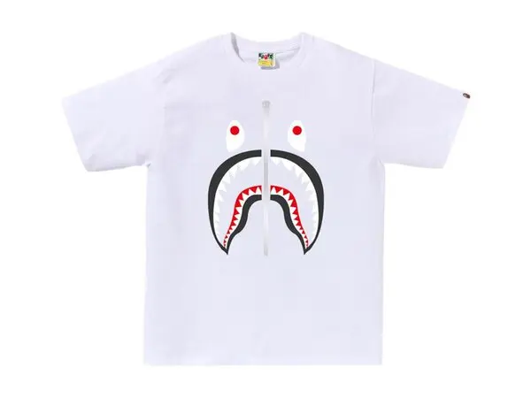 BAPE A Bathing Ape Shark Tee Shirt - White