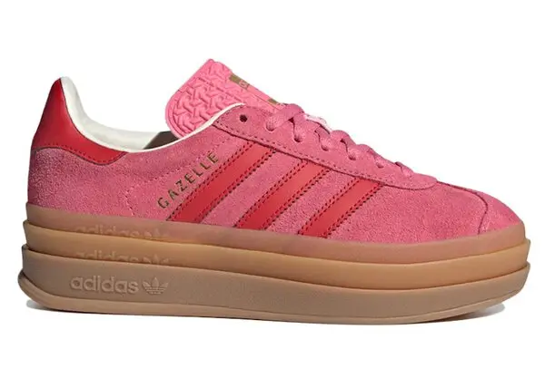 Adidas Gazelle Bold Sneakers - Rose Tone/better Scarelet Red/cream White