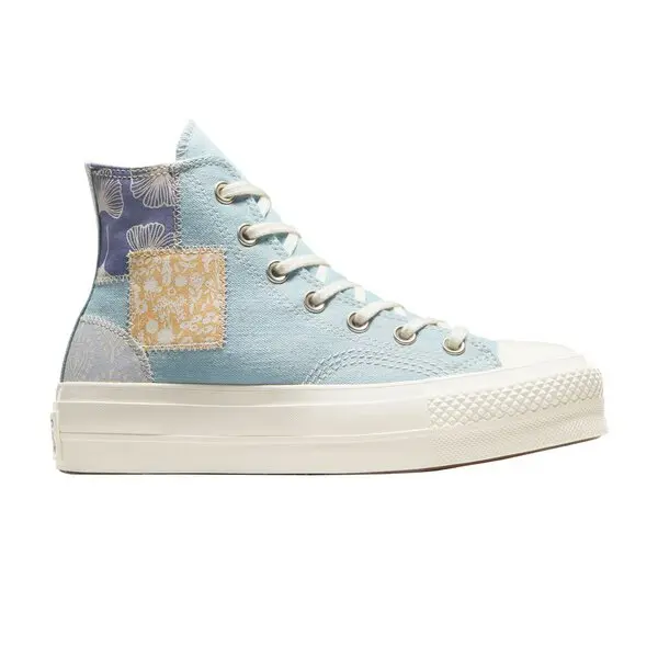 CONVERSE Chuck Taylor All Star Lift Platform High Denim Patchwork Sneakers