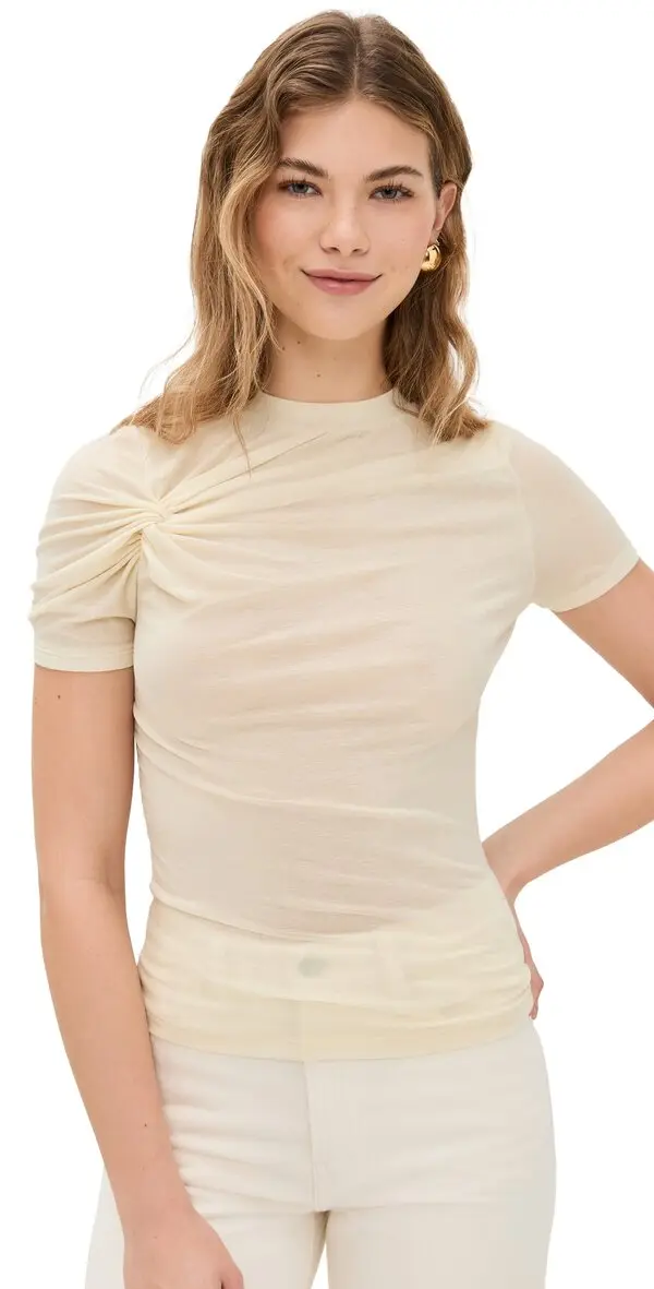 AGOLDE Lissa Tee - Oat Milk