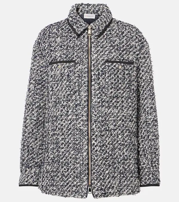 Moncler Tweed Bomber Jacket