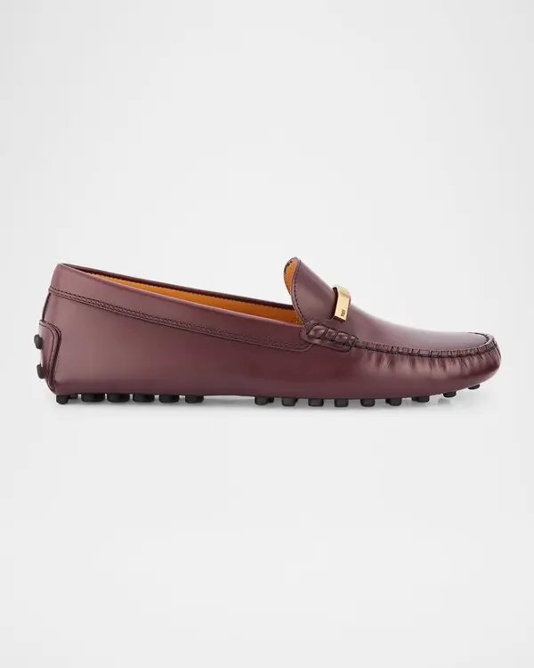 TOD'S Gommino Leather Loafers - Brule Scuro