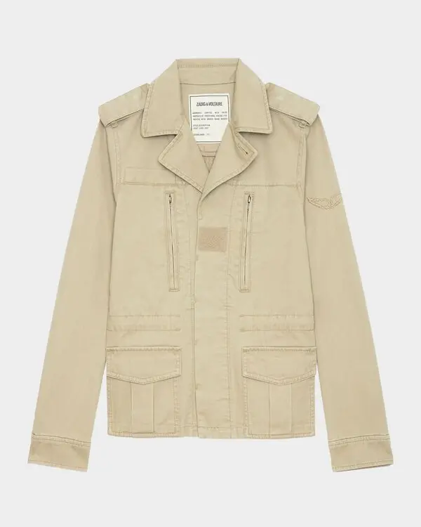 Zadig&Voltaire Klimi Washed Cotton Parka - Latte