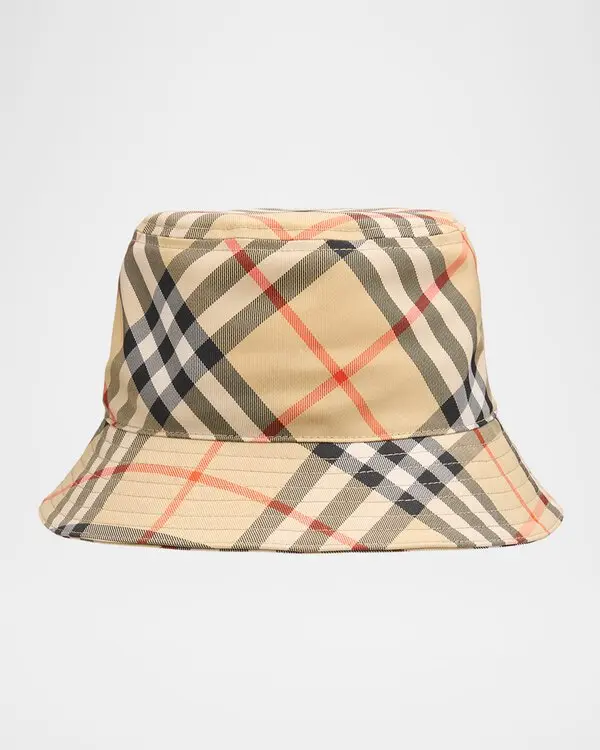 Burberry Check Bucket Hat - Sand Ip Check