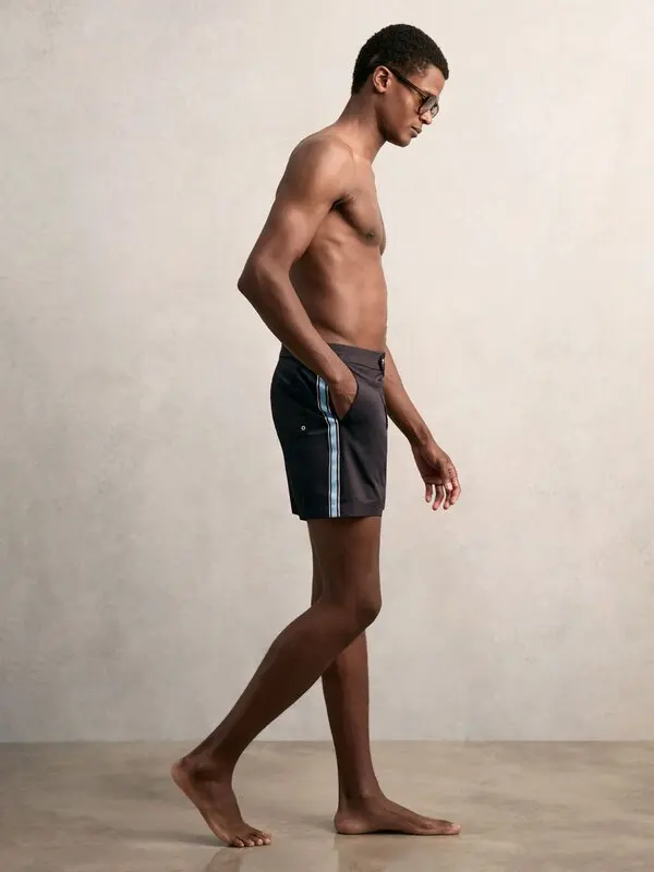 REISS Sol Stripe Side Adjuster Swim Shorts
