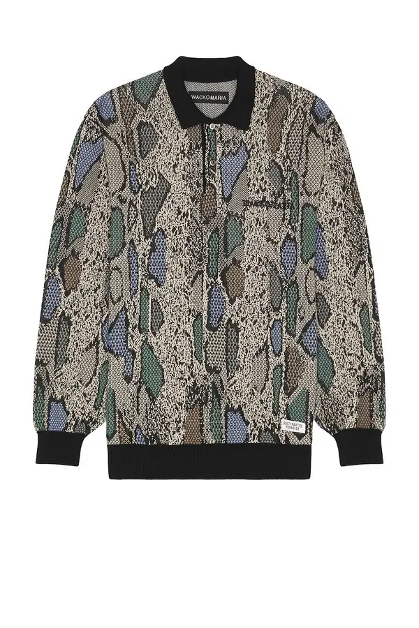 WACKO MARIA Python Knit Polo Shirt