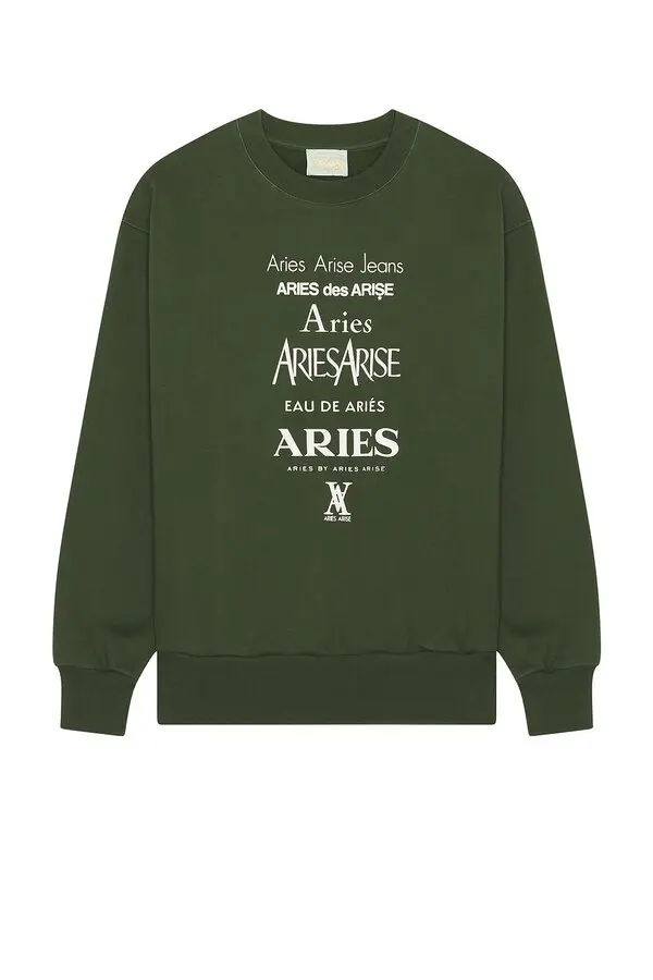 Aries Perfume Sweatshirt In Dark Green