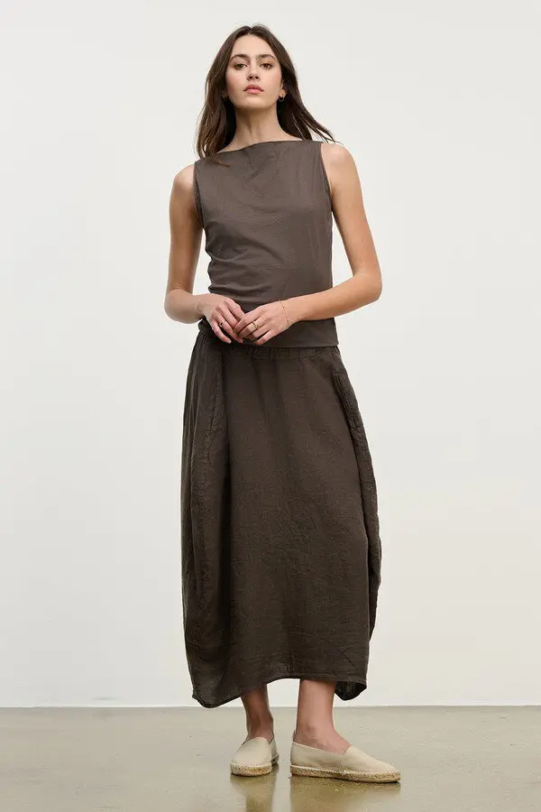 Velvet By Graham & Spencer Fae Linen A-line Skirt - Multicolor