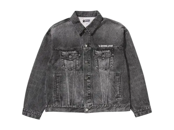 BAPE Printed Denim Jacket - Black