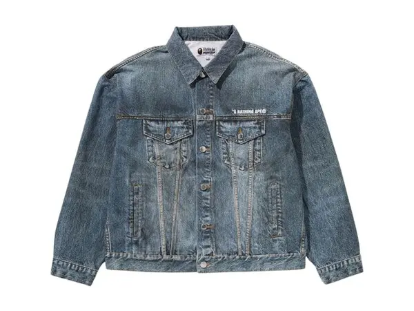 BAPE Printed Denim Jacket - Light Indigo