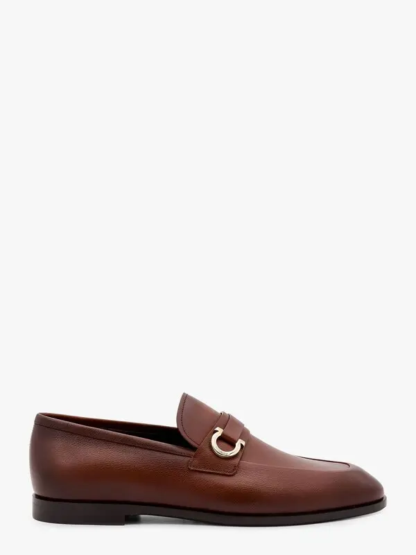 FERRAGAMO Florio Leather Loafer With Gancini Detail