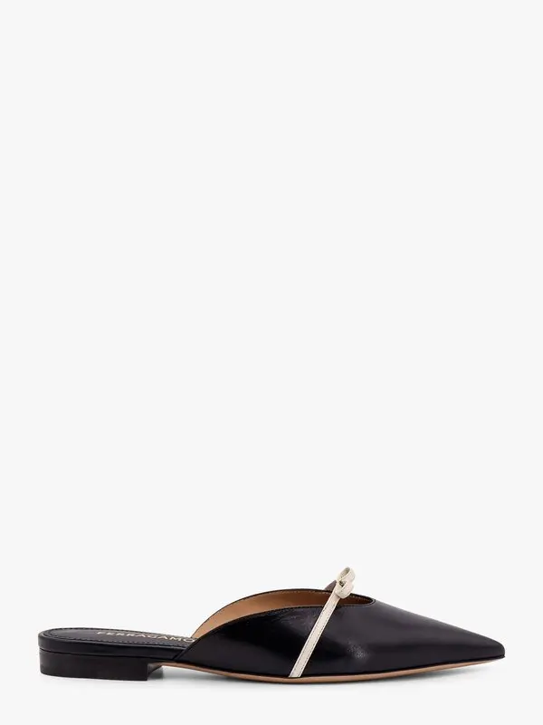 FERRAGAMO Giulye Leather Mule - Black