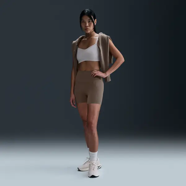 Nike Zenvy High-waisted 5" Biker Shorts - Brown