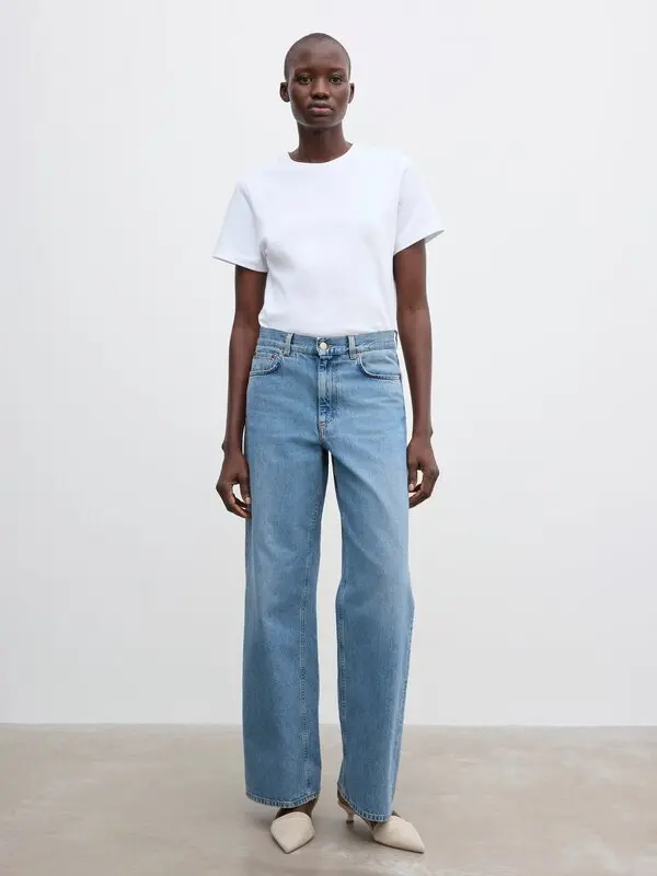 HOUSE OF DAGMAR Baggy Fit Denim - Light Blue