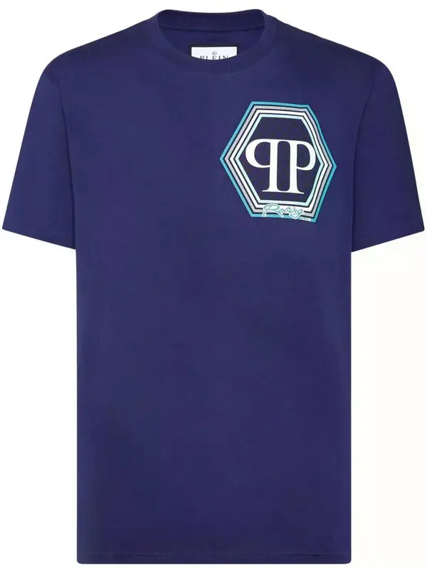 Philipp Plein Hexagon T-Shirt In Blue - 50% Off | Editorialist