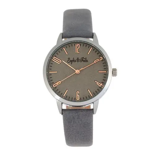 SOPHIE AND FREDA Vancouver Leather-band Watch - Grey