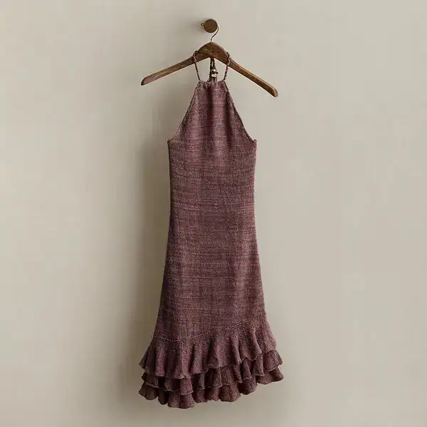 Ralph Lauren Knit Linen Halter Dress - Multi | Editorialist