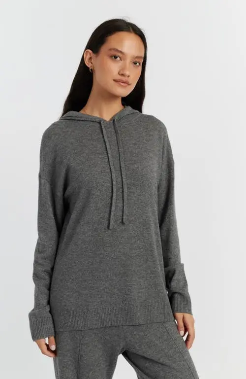 Chinti & Parker Wool Cashmere Blend Relaxed Fit Hoodie - Dark Grey