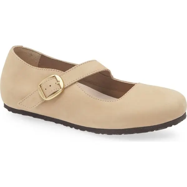 BIRKENSTOCK Tracy Leather Mary Jane Flat - Sandcastle