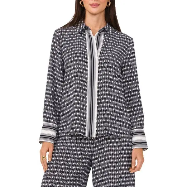 Vince Camuto Patterned Placket Shirt
