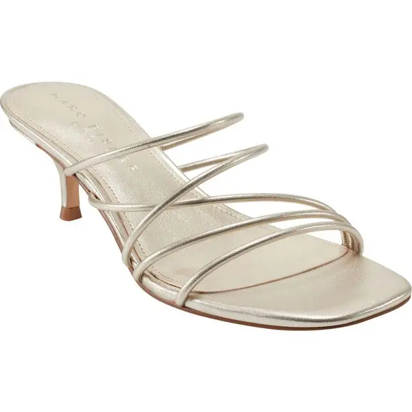 Marc Fisher Banna Strappy Sandal - Metallic Gold