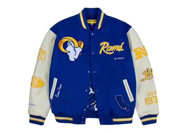GOLF LE FLEUR Golf Wang X Nfl Rams Letterman Jacket